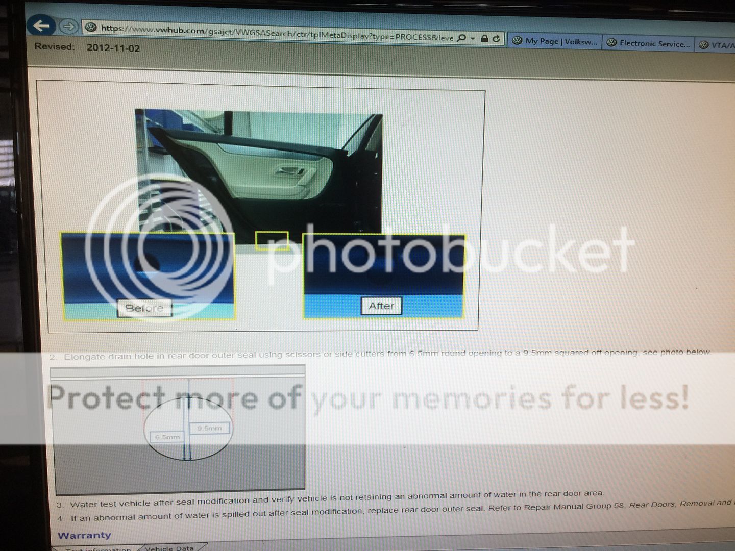 Water build up between rear door seals...anyone? | VW Vortex ...